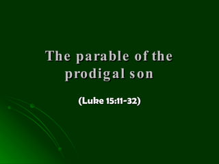The parable of the prodigal son | PPT