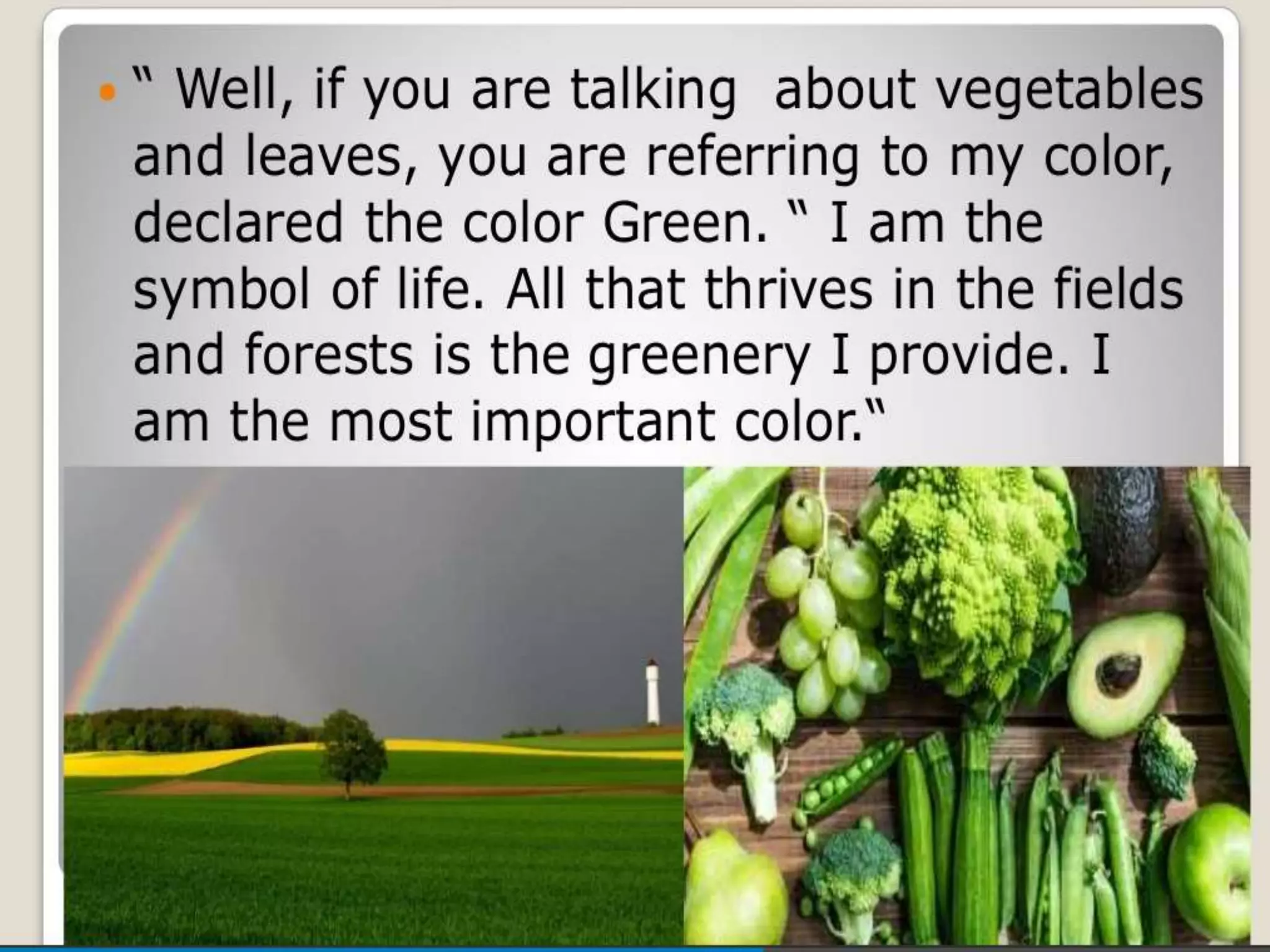 The parable of the rainbow colors by juan m. flavier | PPTX