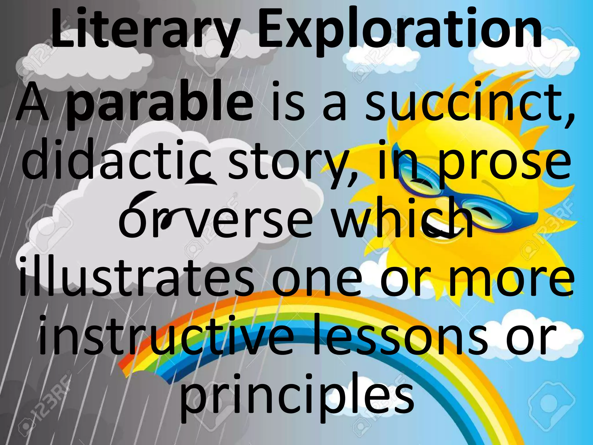 The parable of the rainbow colors by juan m. flavier | PPTX