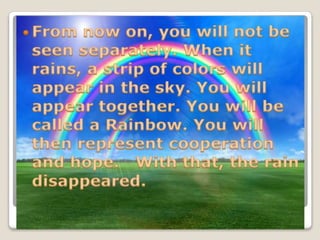 The parable of the rainbow colors by juan m. flavier | PPTX