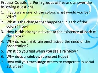 The parable of the rainbow colors by juan m. flavier | PPTX