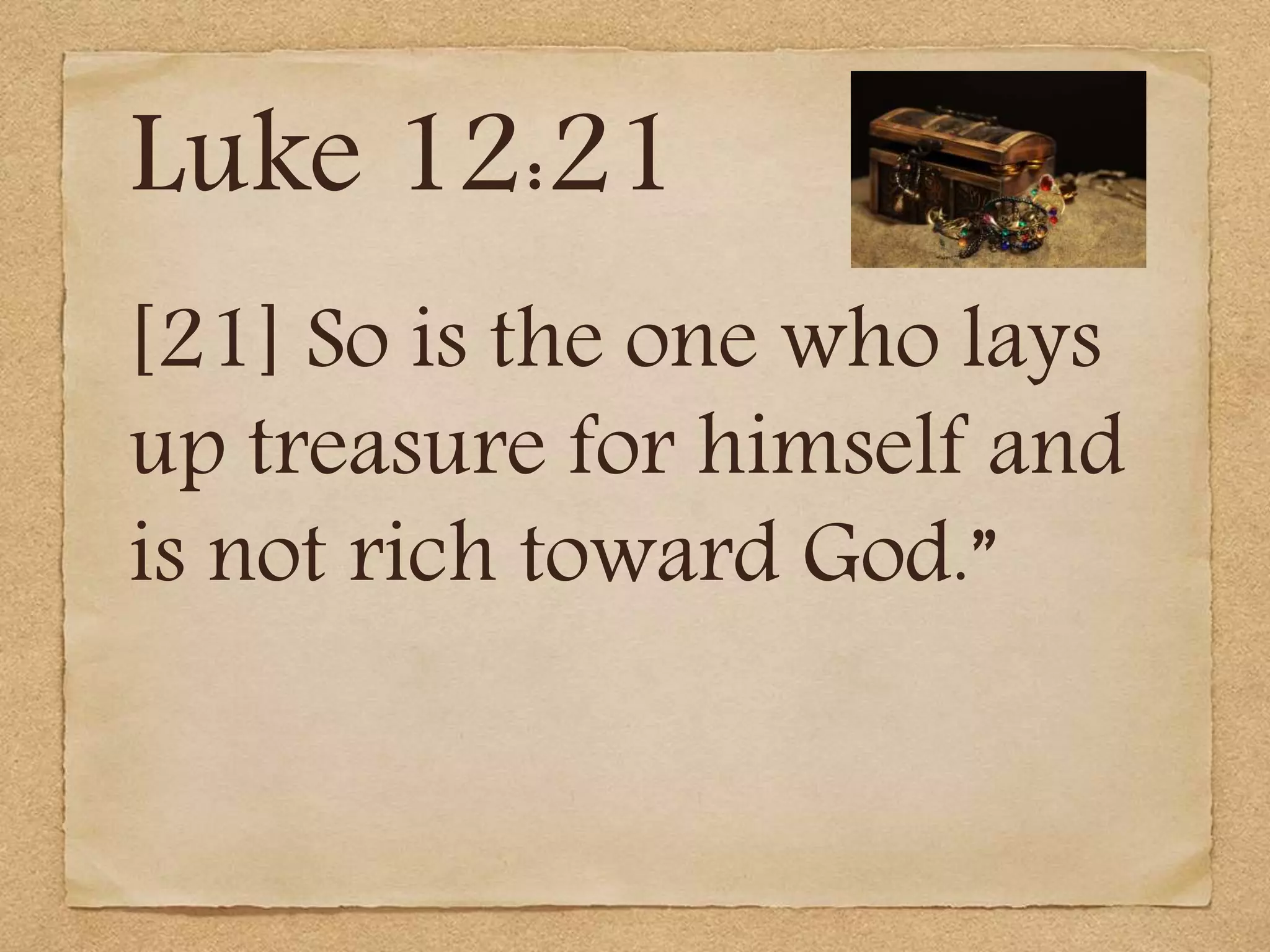 The Parable of the Rich Fool | PPTX