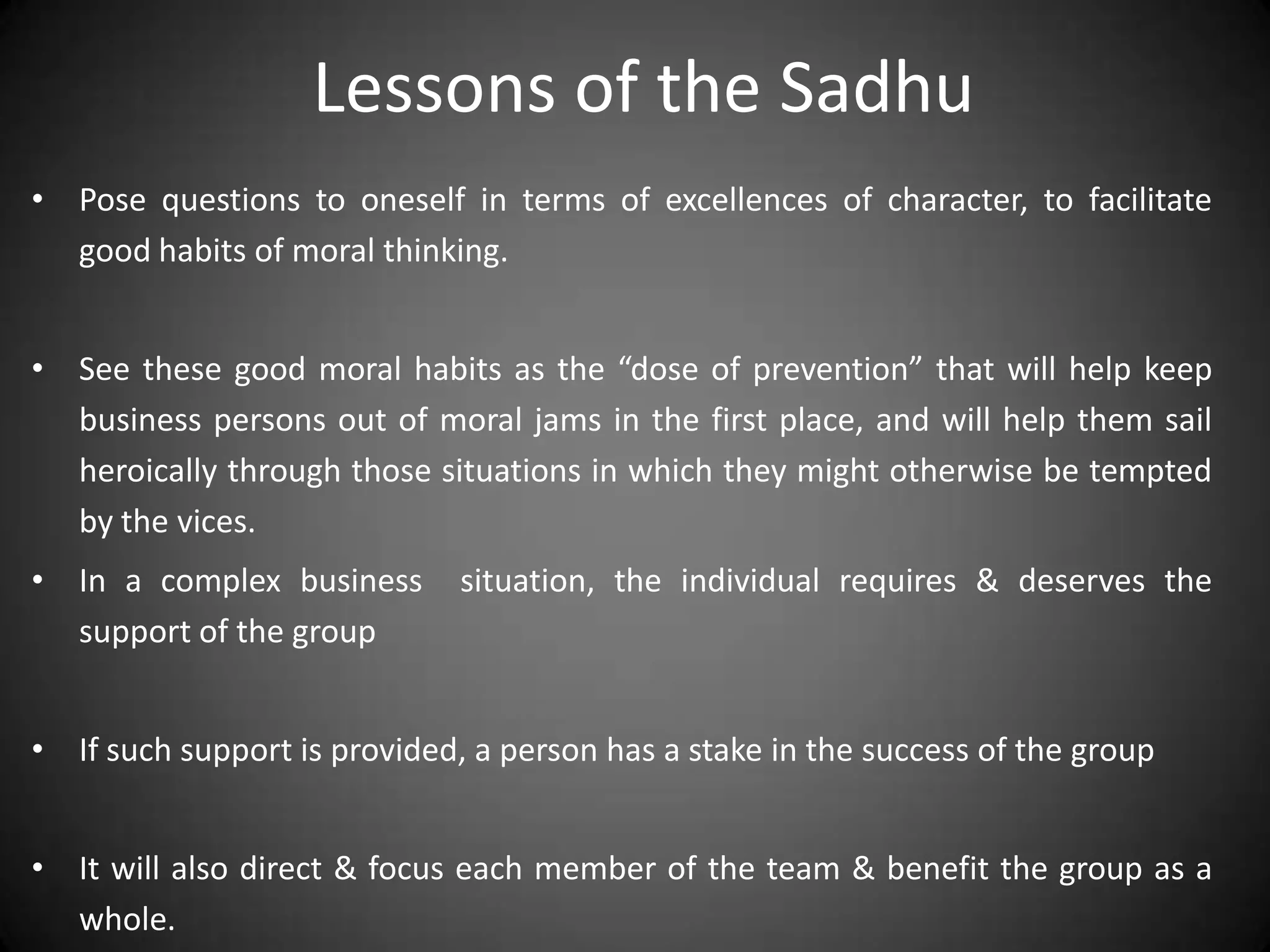 The parable of the sadhu | PPTX