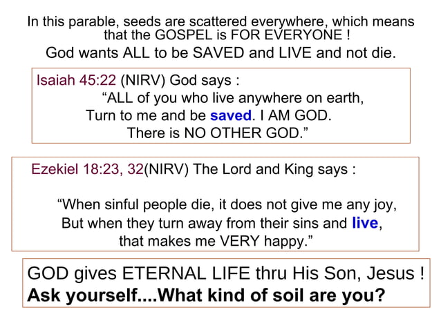 The parable of the sower | PPT | Christianity | Religion & Spirituality