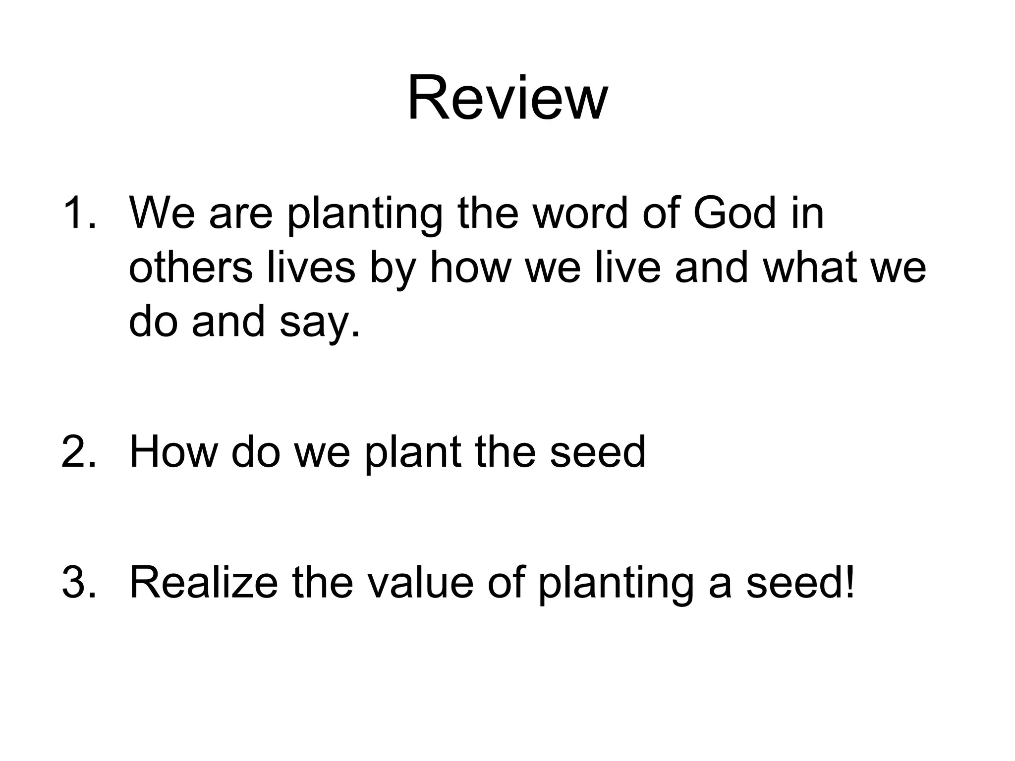 The parable of the sower and soils | PPT
