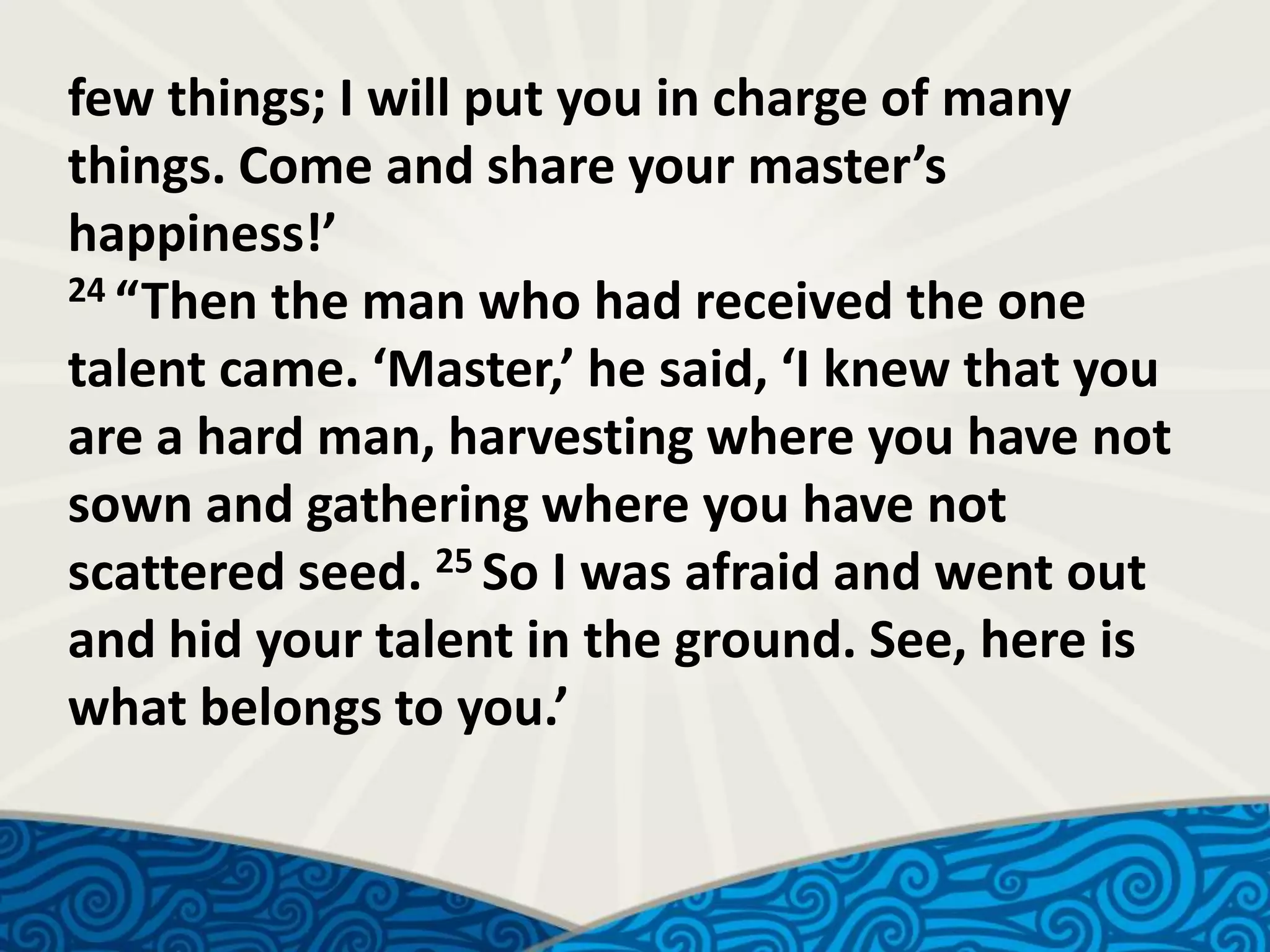 The Parable of the Talents | PPTX