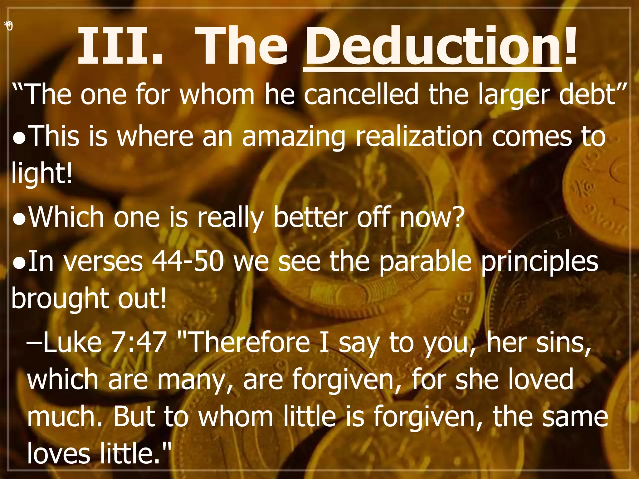 The Parable of the Two Debtors! | PPTX