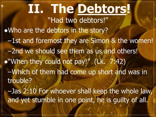 The Parable of the Two Debtors! | PPT