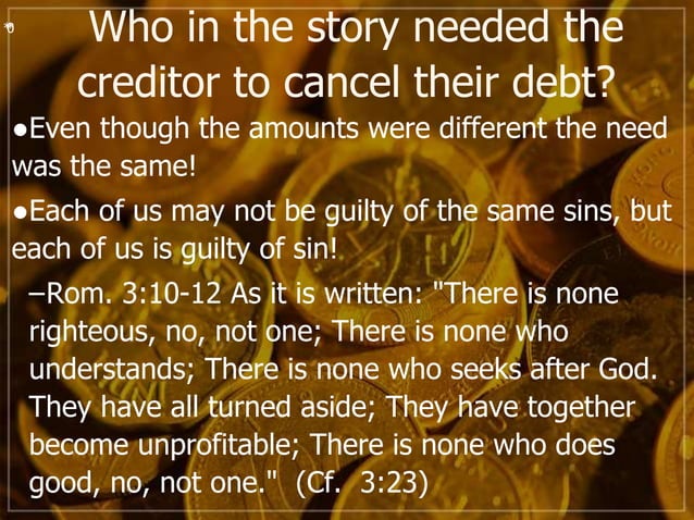 The Parable of the Two Debtors! | PPTX