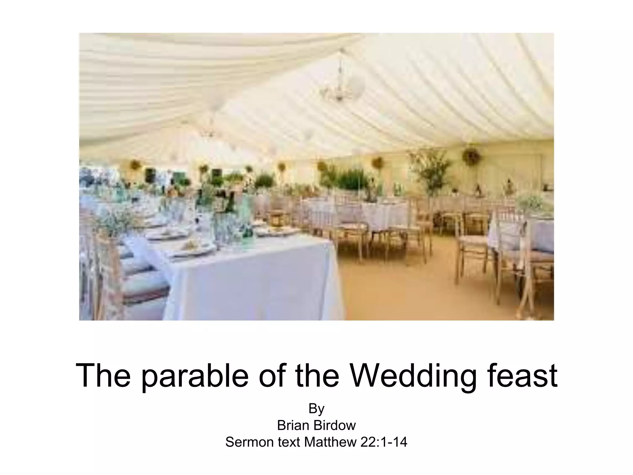 The Parable of the Wedding Feast | PPTX