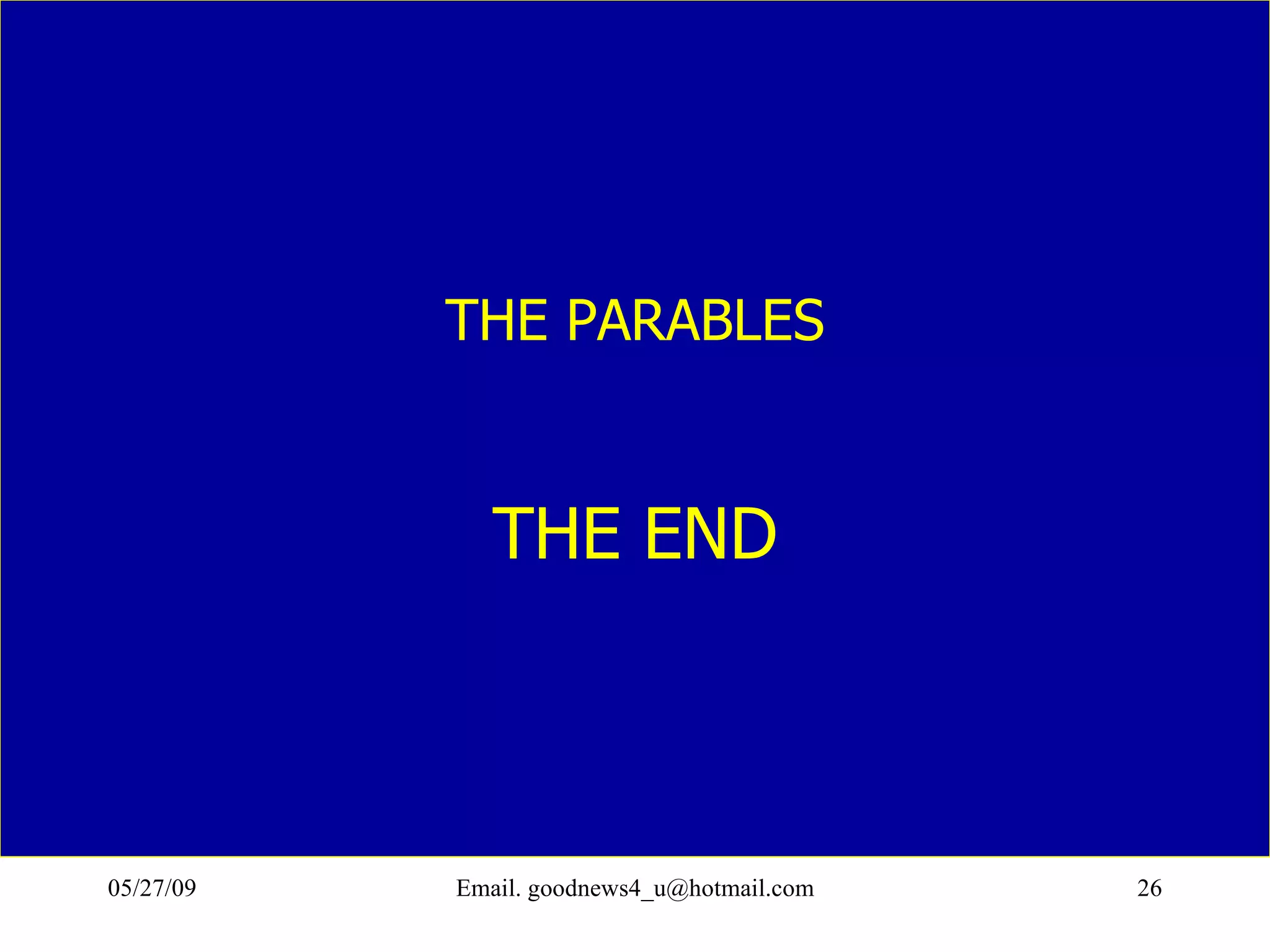 The Parables | PPT