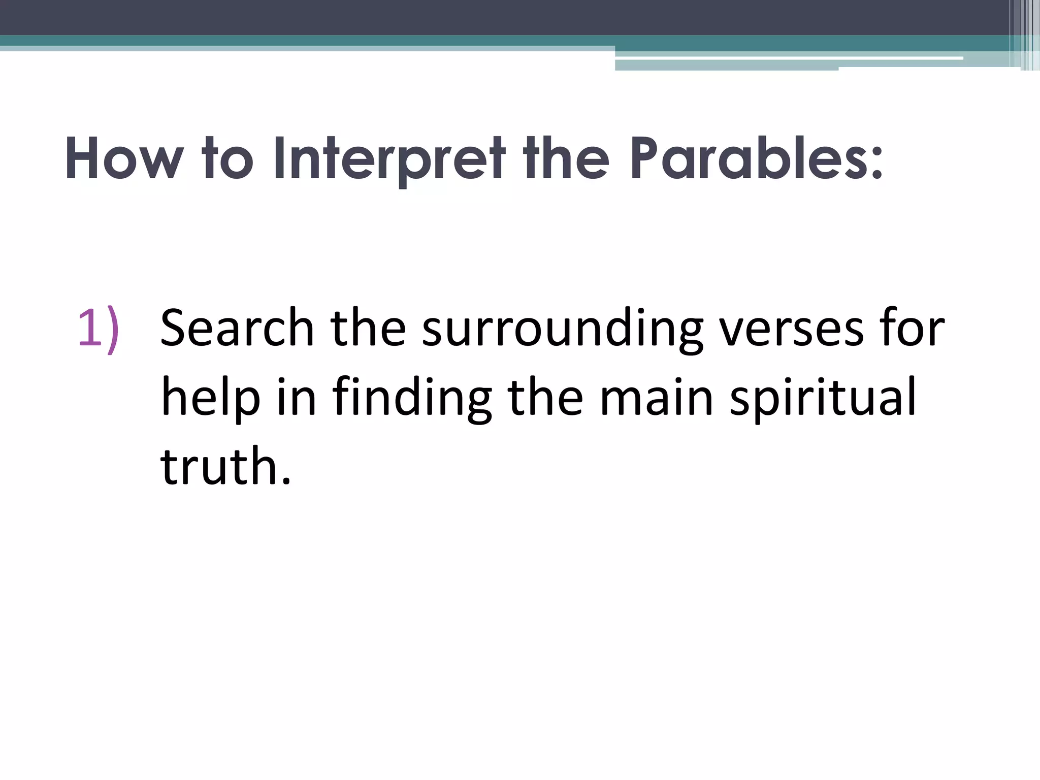 The parables of jesus | PPTX