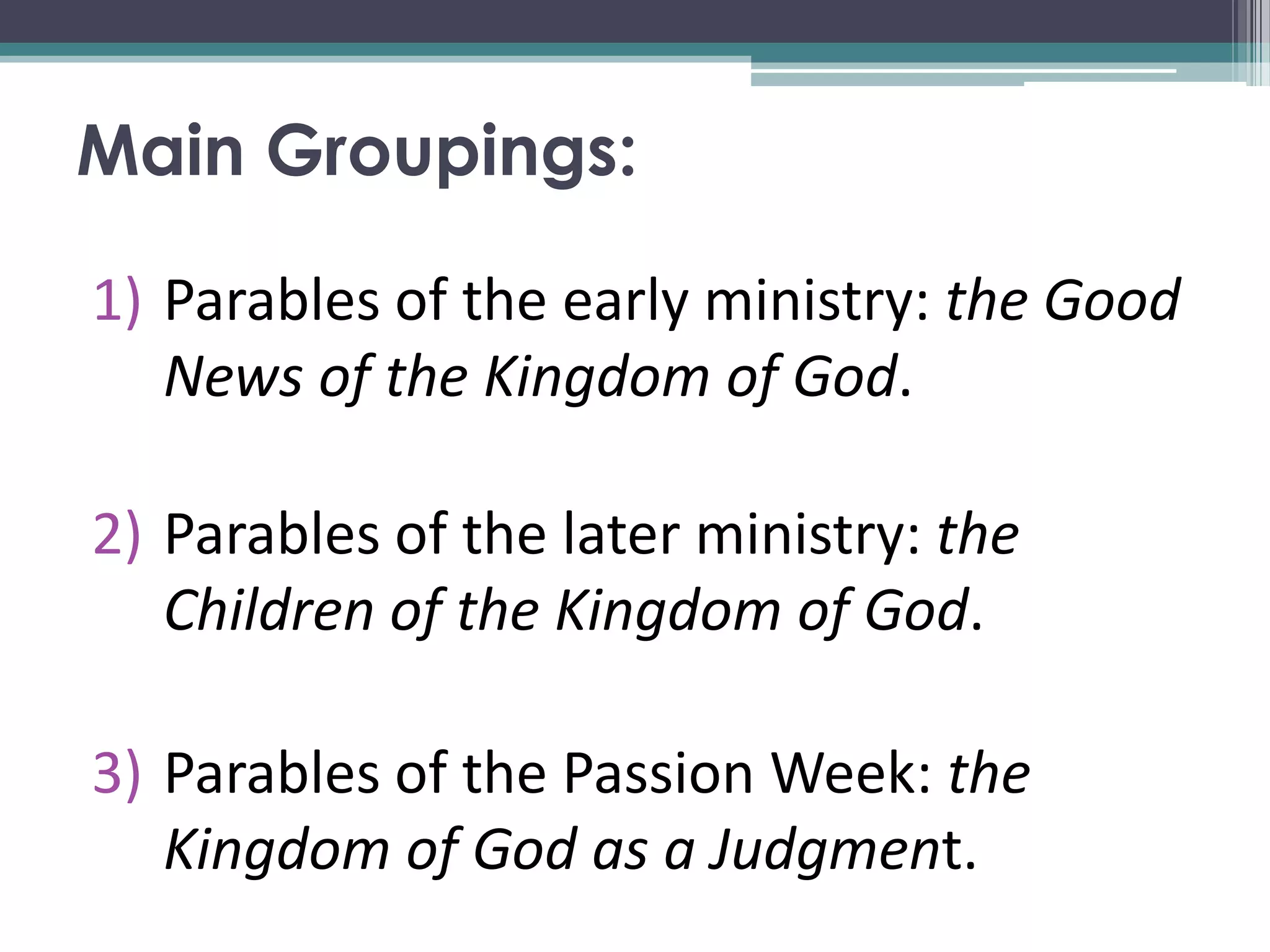 The parables of jesus | PPTX