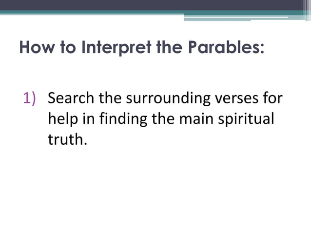 The parables of jesus | PPTX