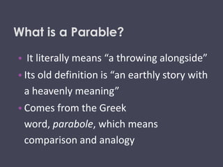 The parables of jesus | PPT