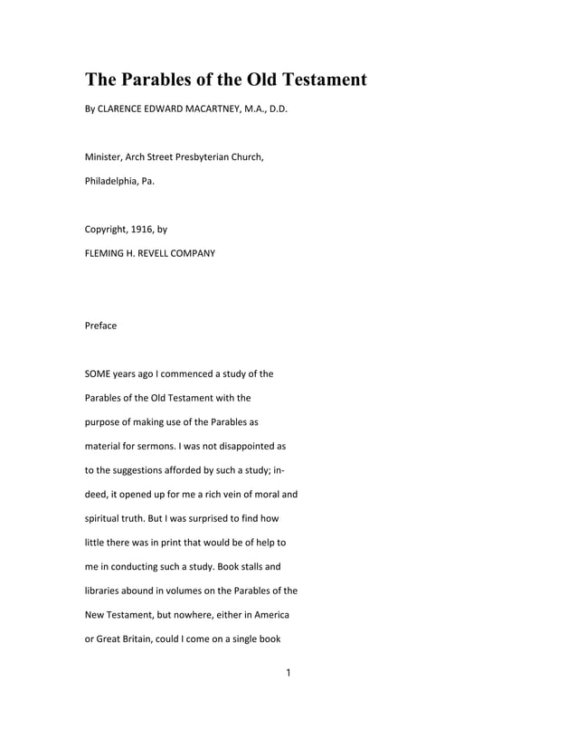 The parables of the old testament | PDF | Christianity | Religion ...