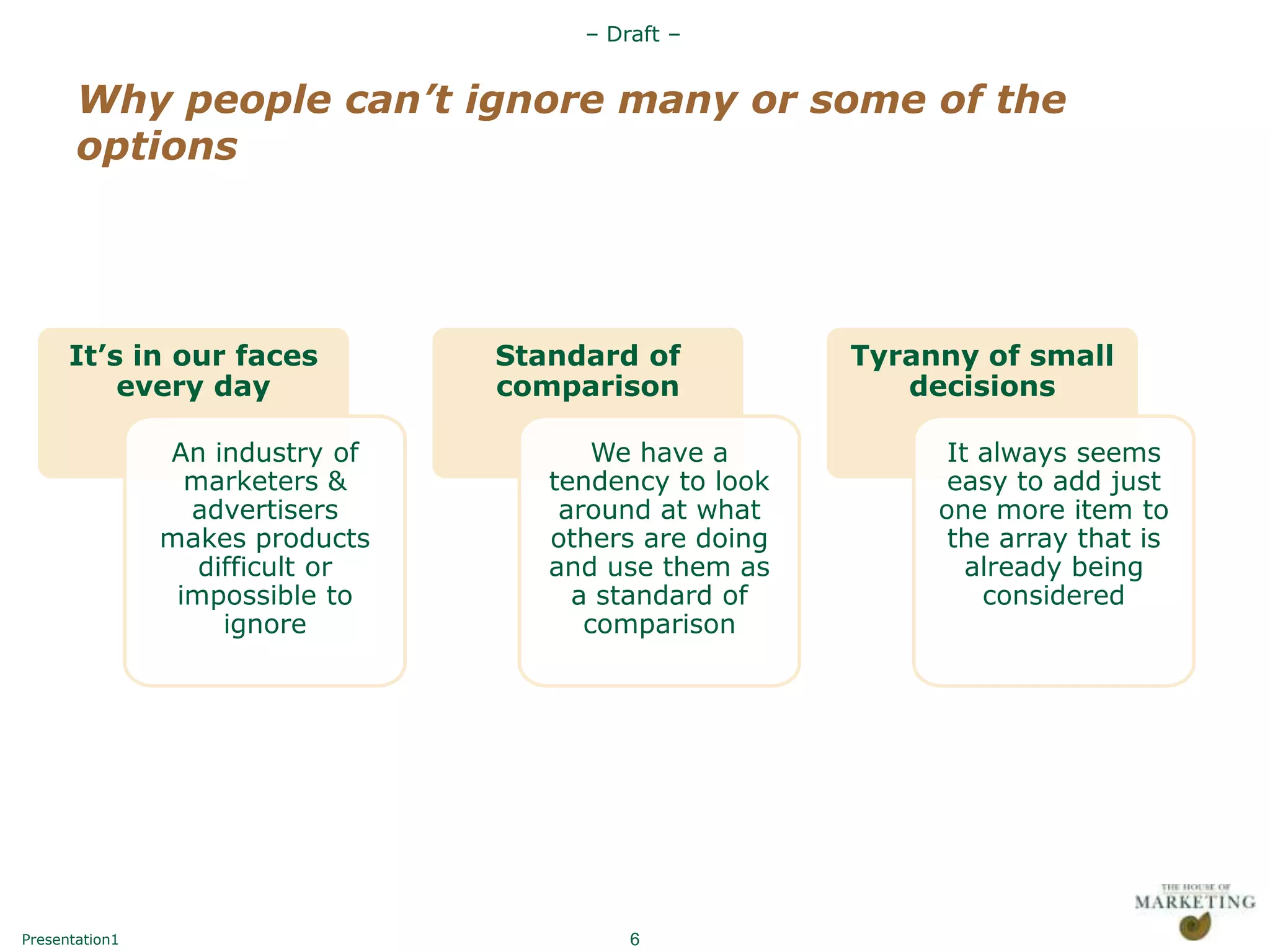 The paradox of choice | PPTX