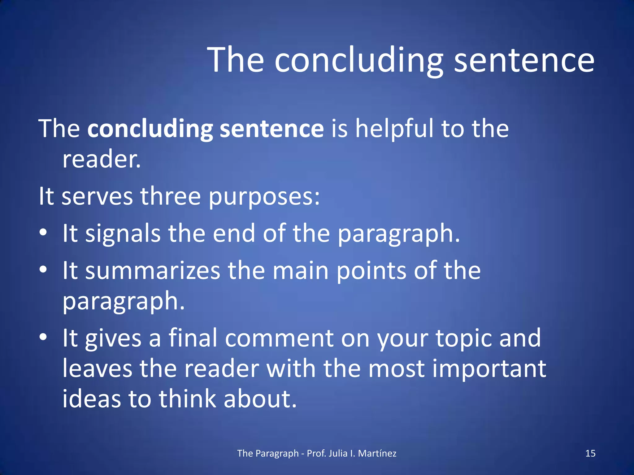 The paragraph | PPS