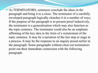 The paragraph as structure | PPT