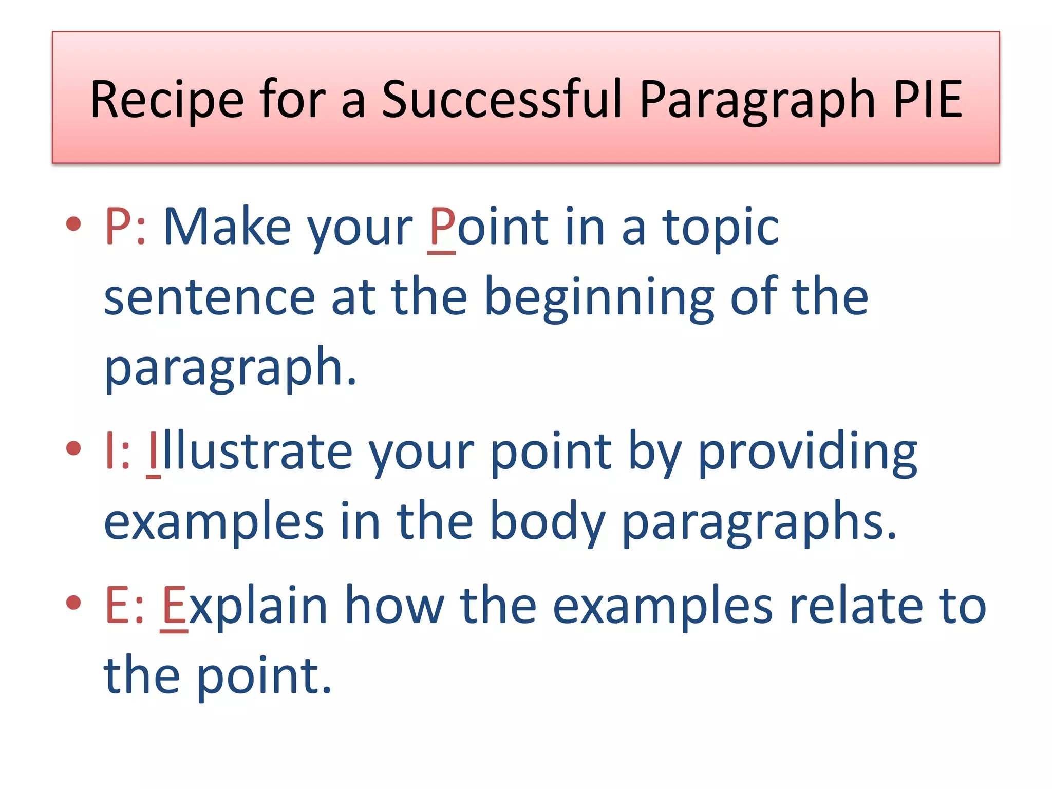 The paragraph eng 121 | PPTX
