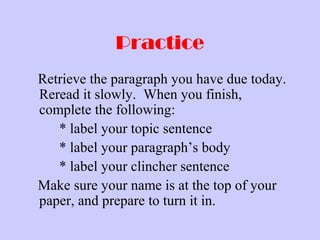 The paragraph notes | PPT