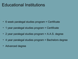 The Paralegal Profession | PPT