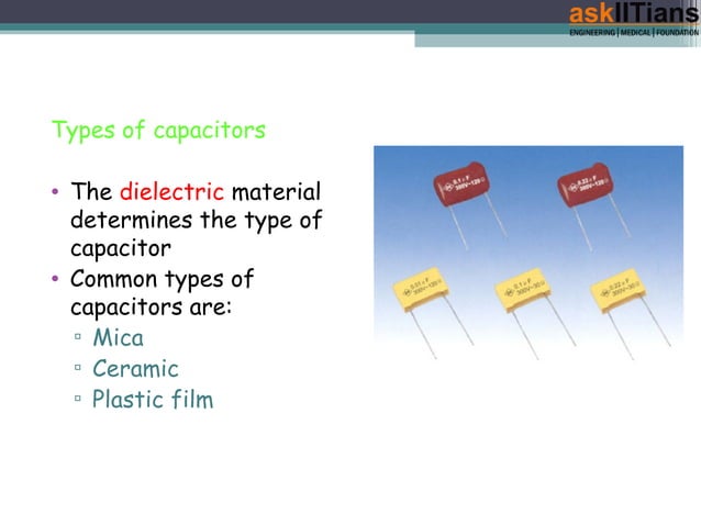 The Parallel Plate Capacitor | Physics | PPT | Chemistry | Science