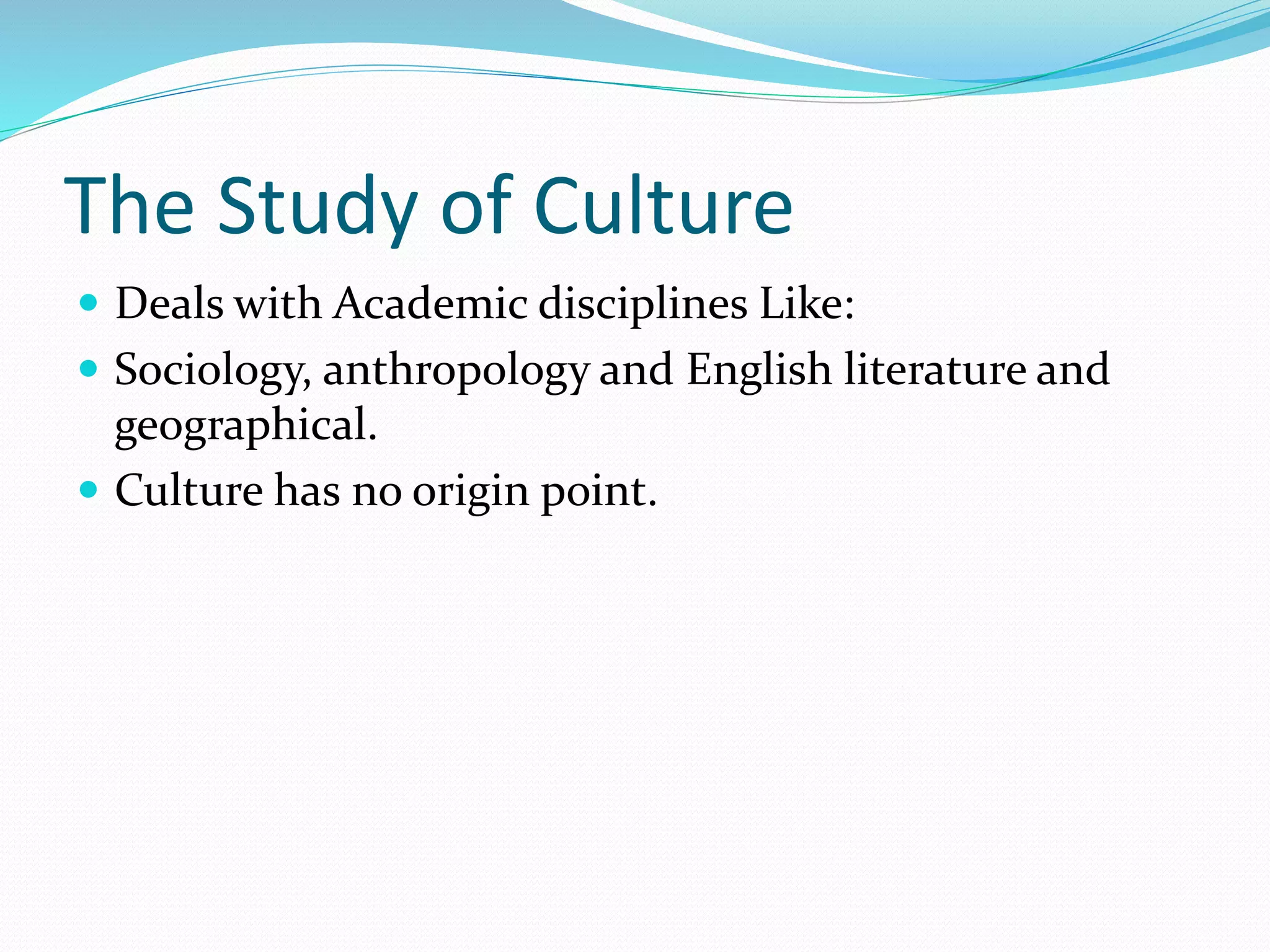 The parameters of cultural studies | PPTX