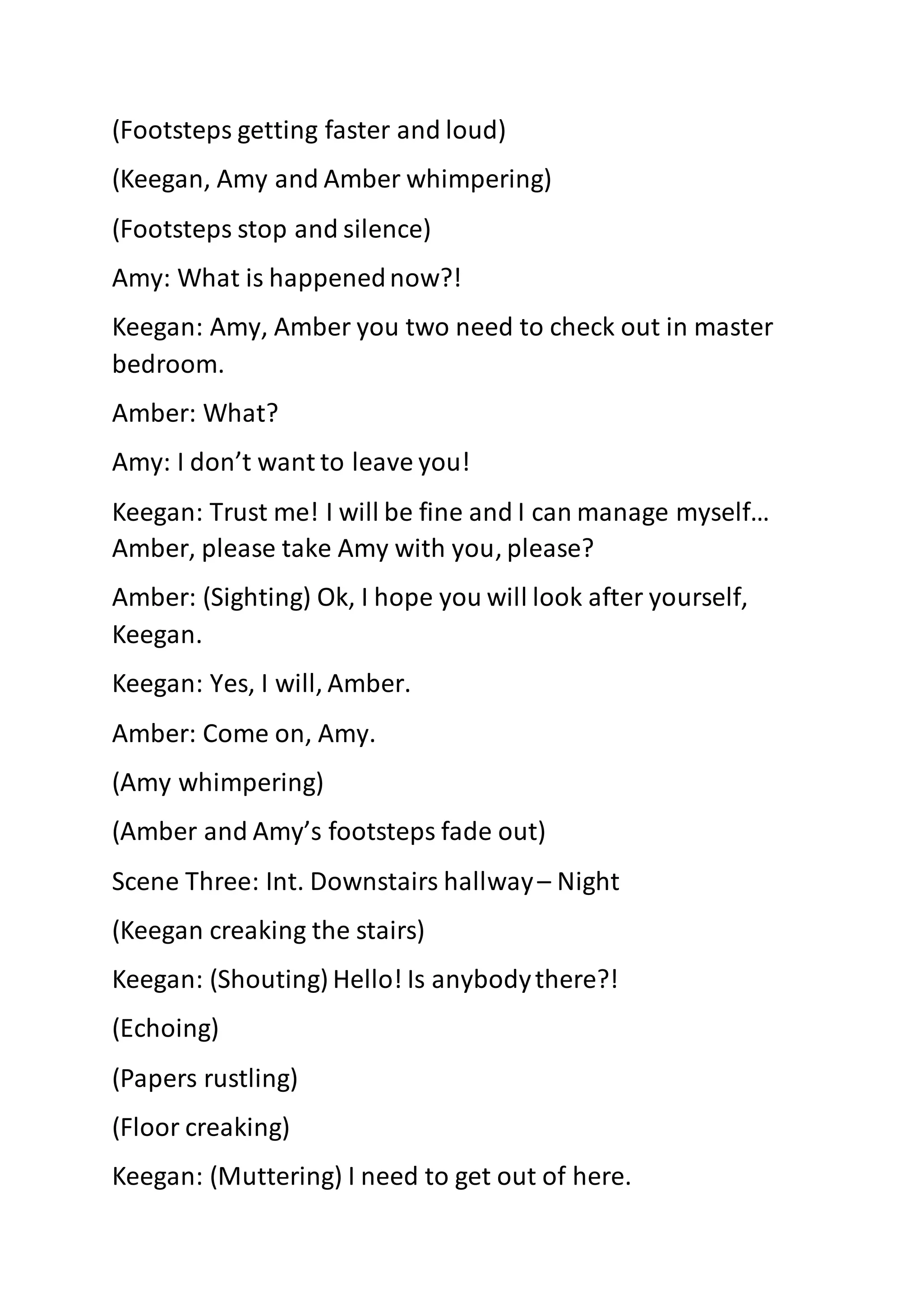 The paranormal house script | DOCX