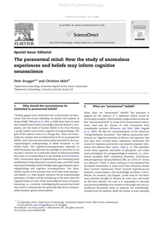 The paranormal mind how the study of anomalous experiences and beliefs ...