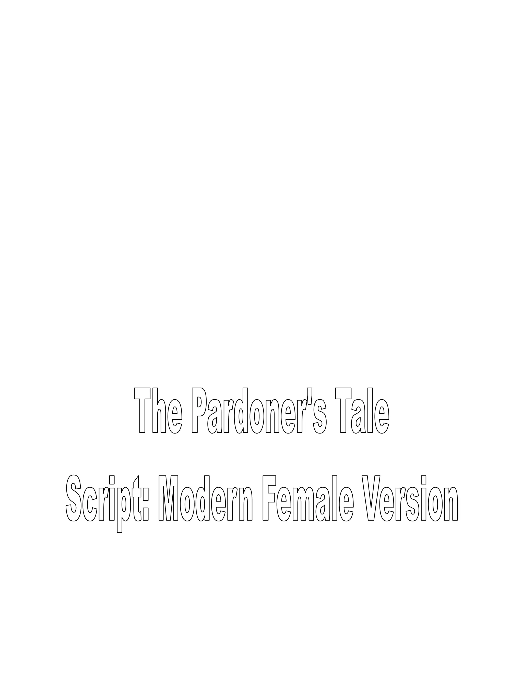 The Pardoner's Tale Script | DOCX