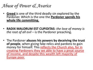 The pardoner’s tale presentaton | PPTX