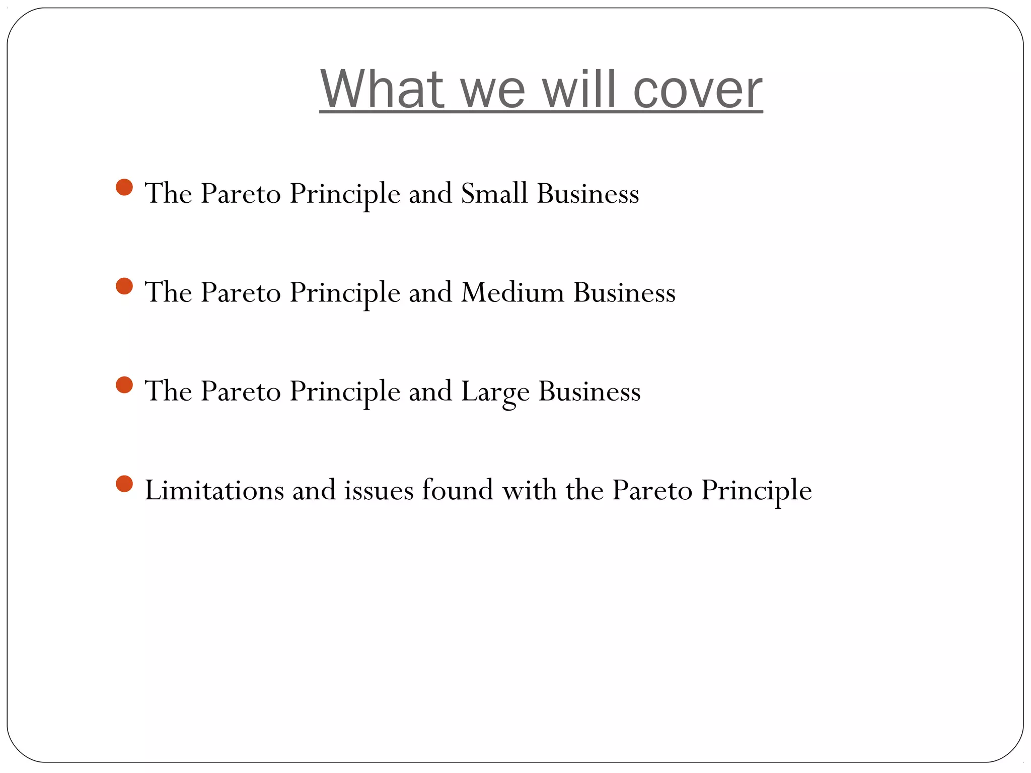 The Pareto Principle -Project 3 -Team 2 | PPT