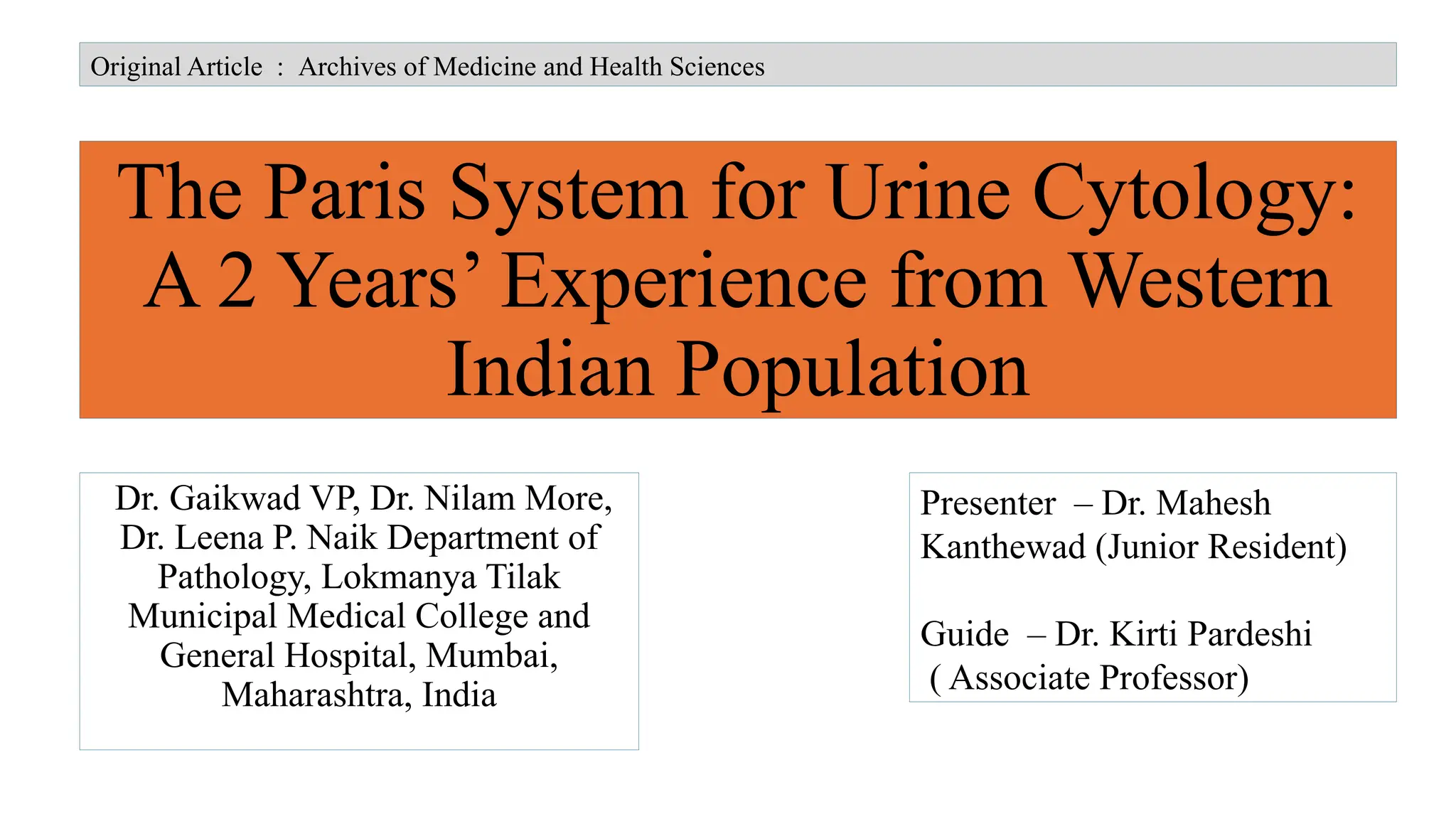 The Paris System for Urine Cytology.pptx