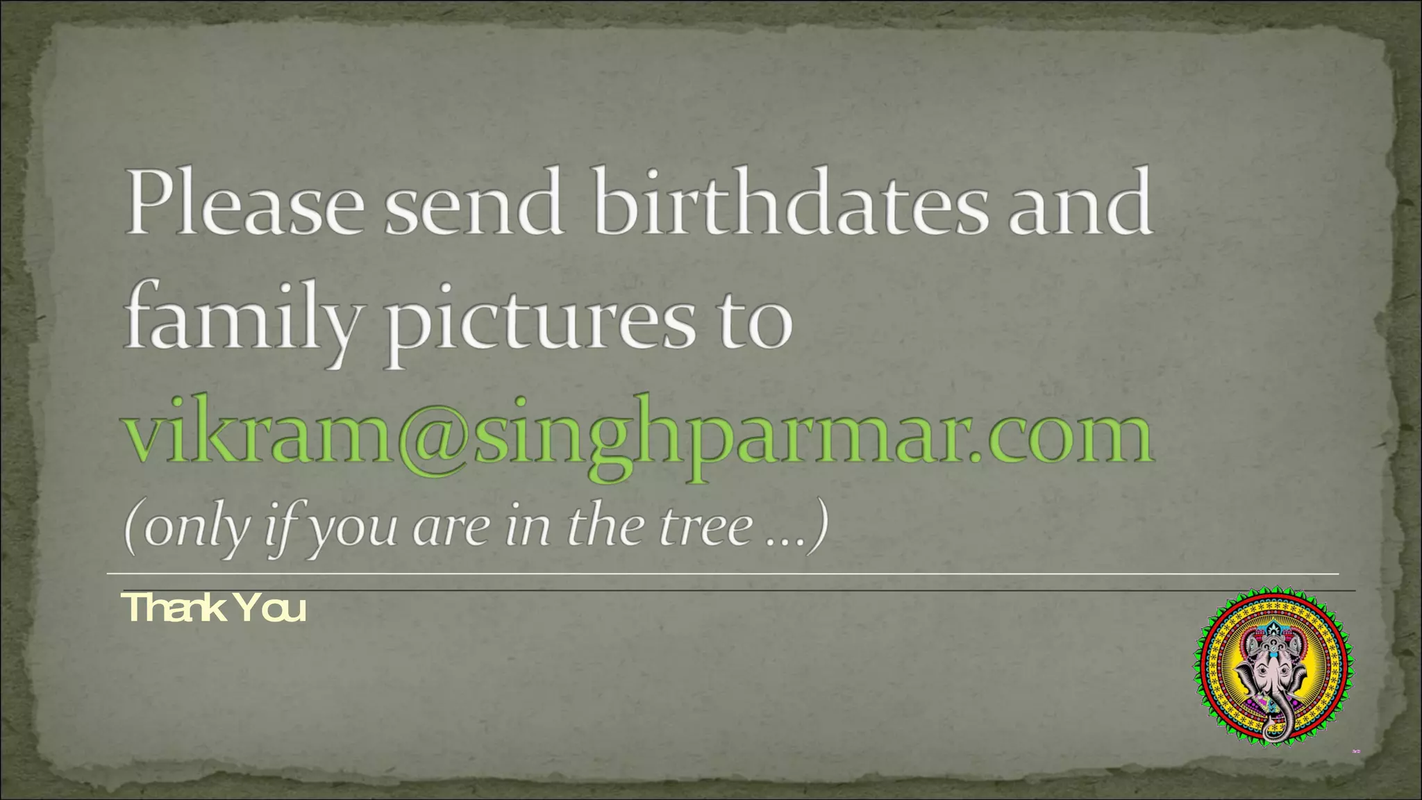 The Parmar Family Tree | PPS