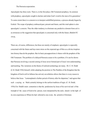 The parousia expectation does it impact evangelization | PDF