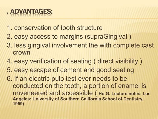 The partial veneer crown , inlay and onlay.pptx | Dental Health ...