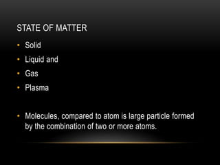 The Particle Nature of Matter | PPTX