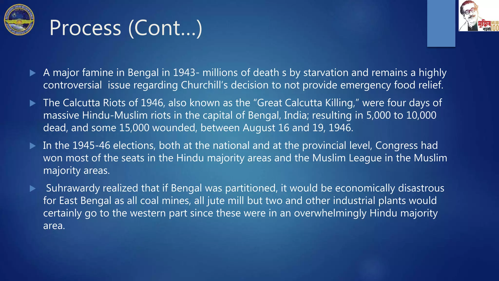 The partition of bengal 1947 | PPTX