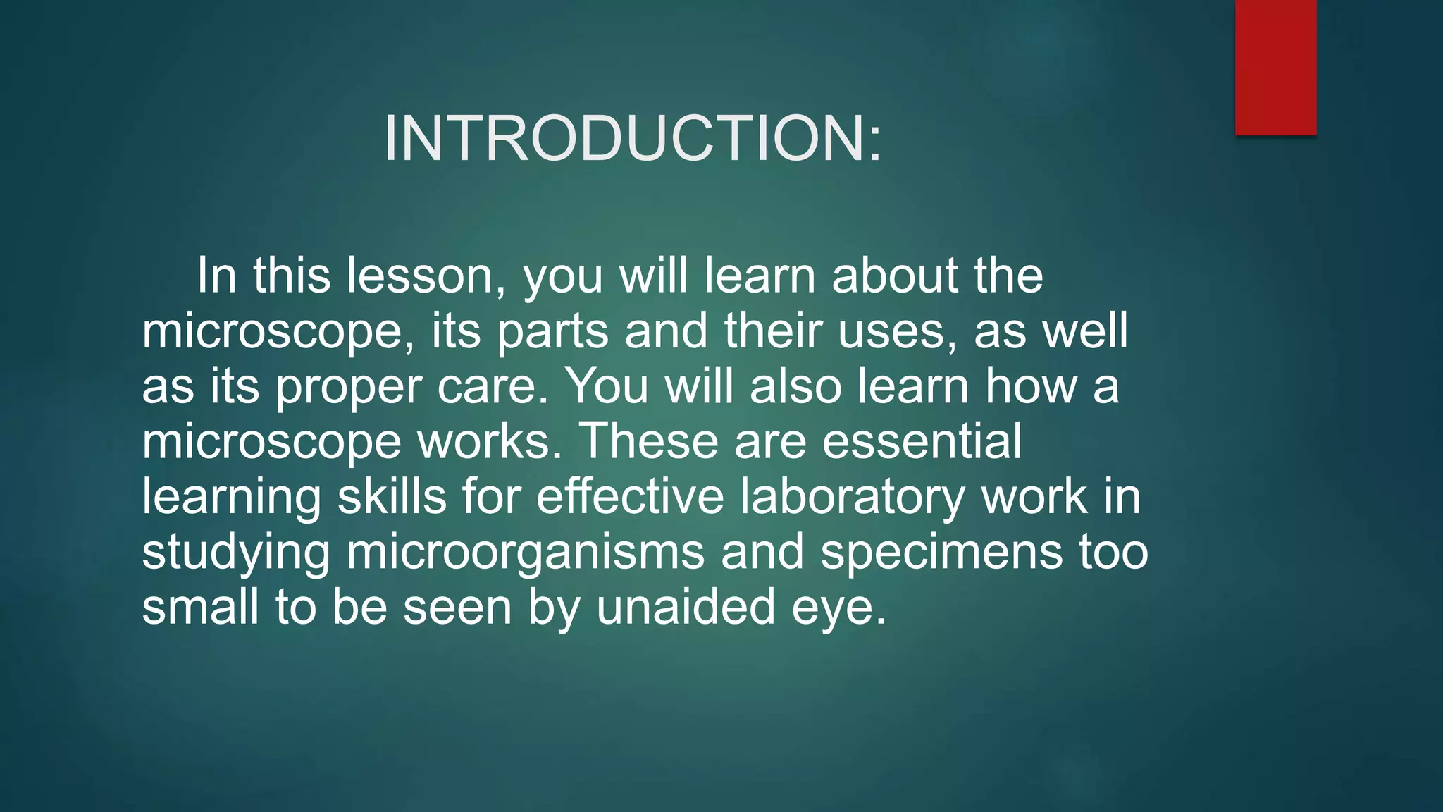 The parts and functions of the compound microscope | PPTX