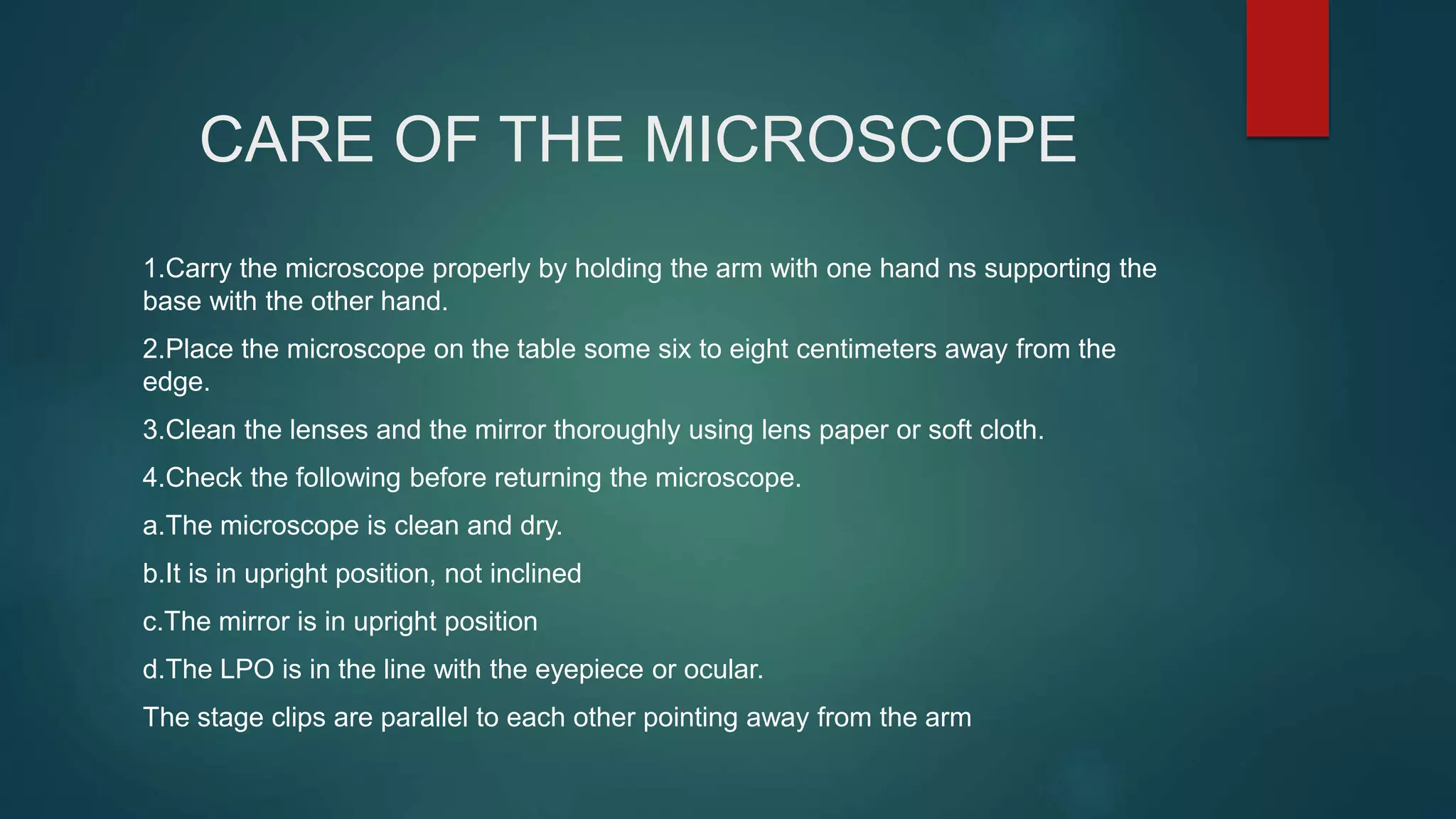 The parts and functions of the compound microscope | PPTX