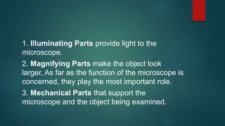 The parts and functions of the compound microscope | PPTX