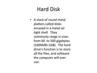 The parts of a computer and how it | PPT