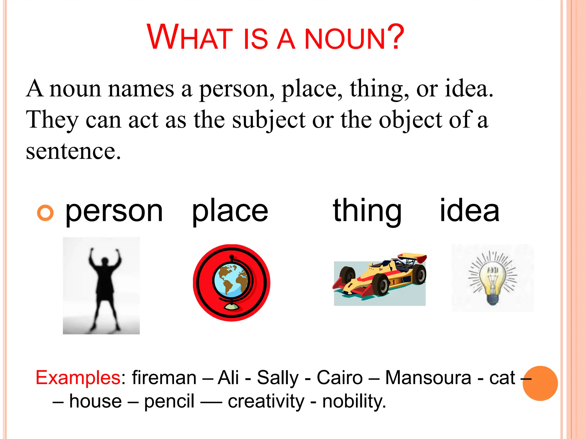 THE PARTS OF SPEECH - Lesson & Exercices.ppt
