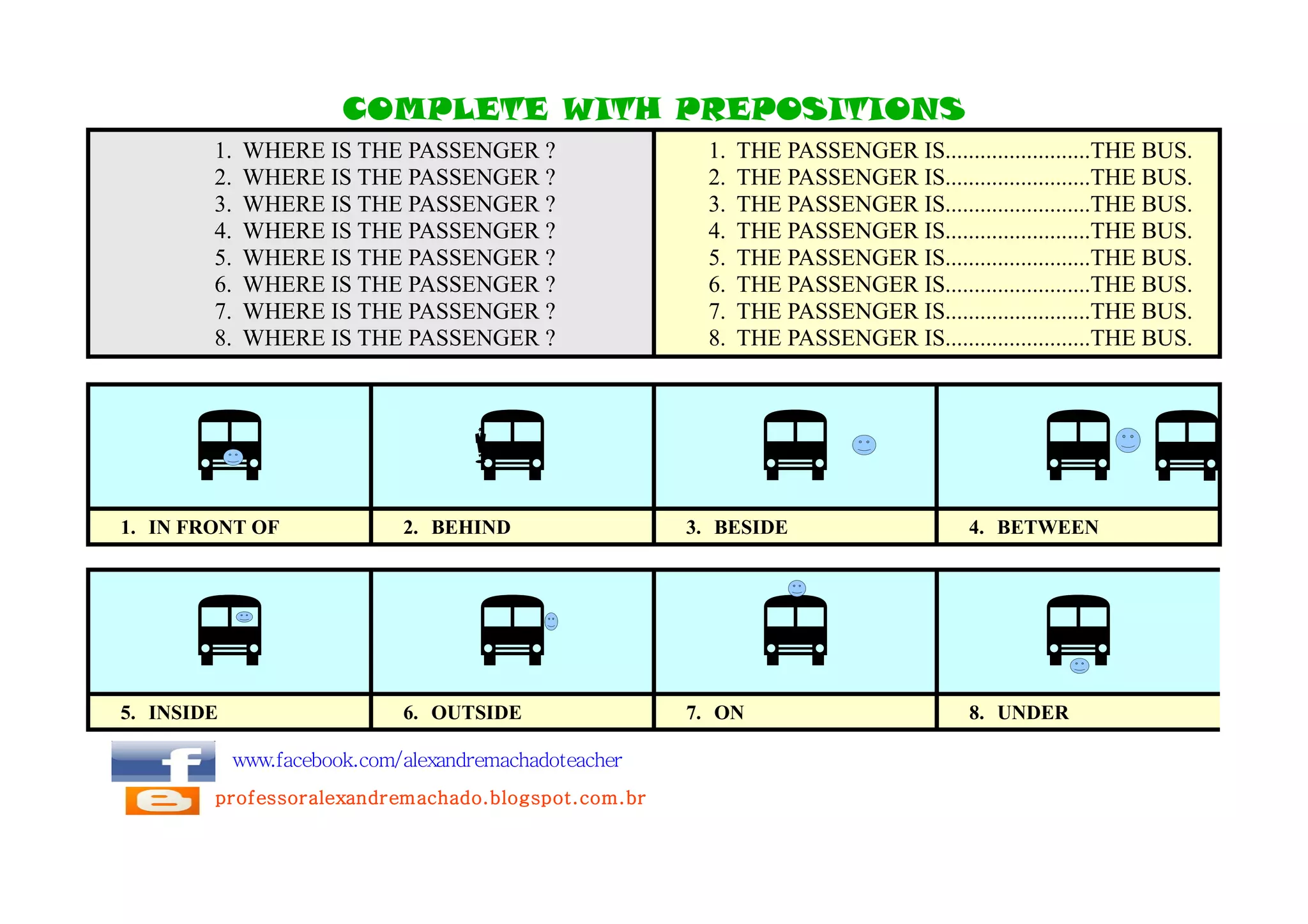 PREPOSITIONS-PREPOSIÇÕES EM INGLÊS. | PDF
