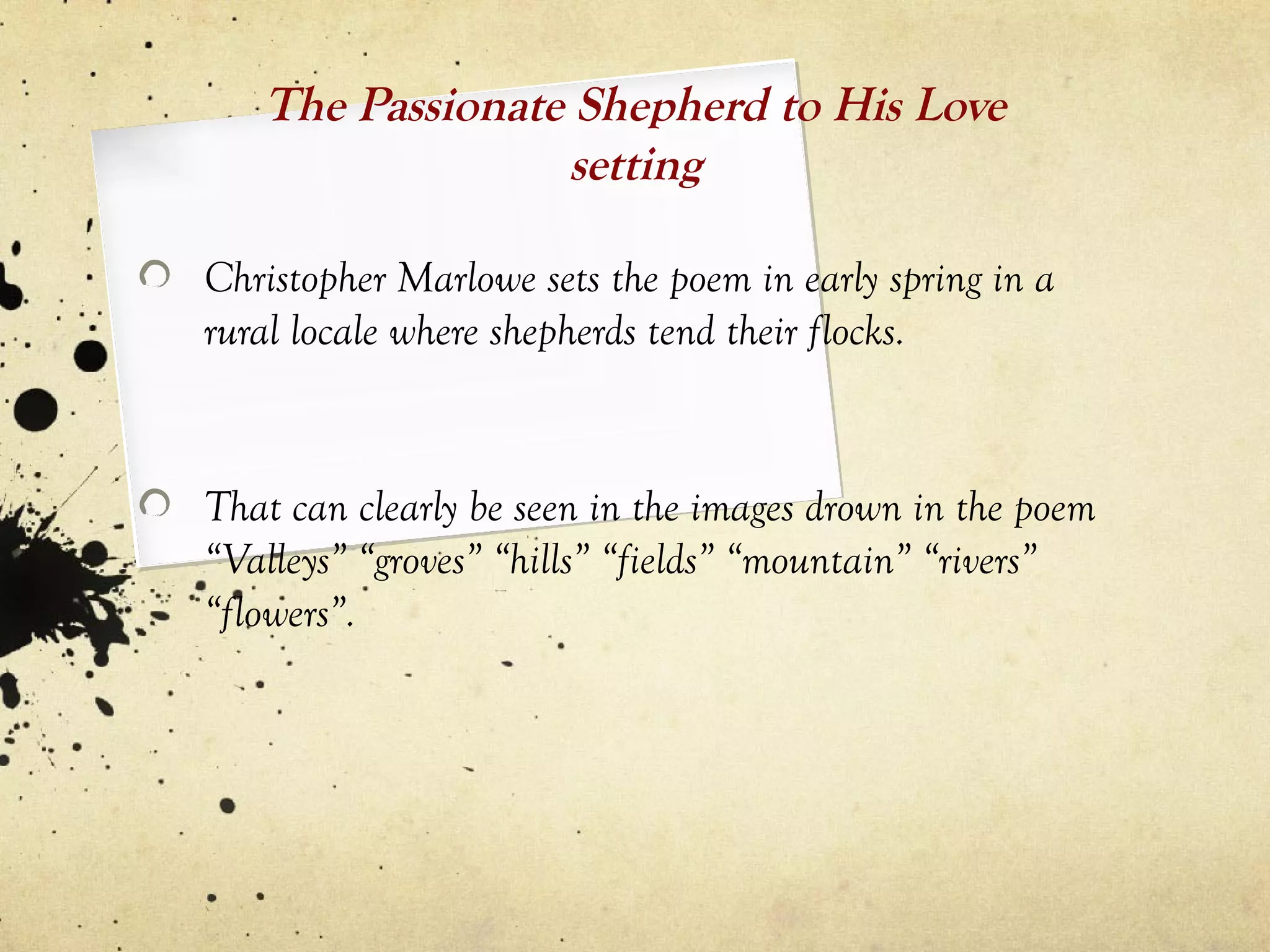 The passionate shepherd to his love | PPT | Dogs | Pets