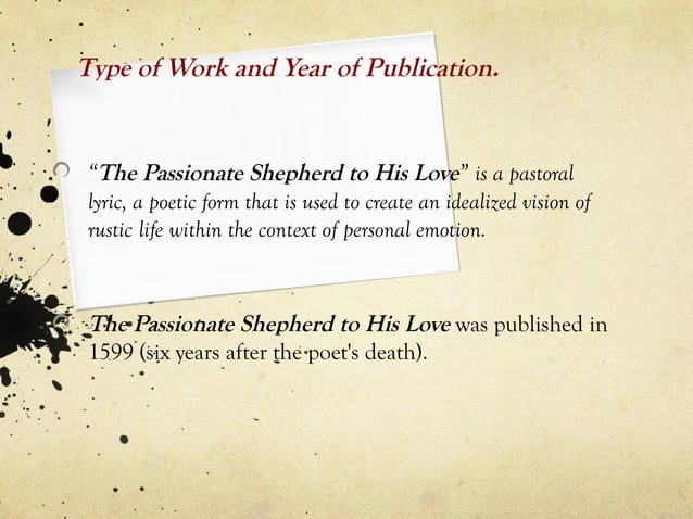 The passionate shepherd to his love | PPT | Dogs | Pets