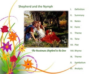 The passionate shepherd to his love | PPTX | Dogs | Pets