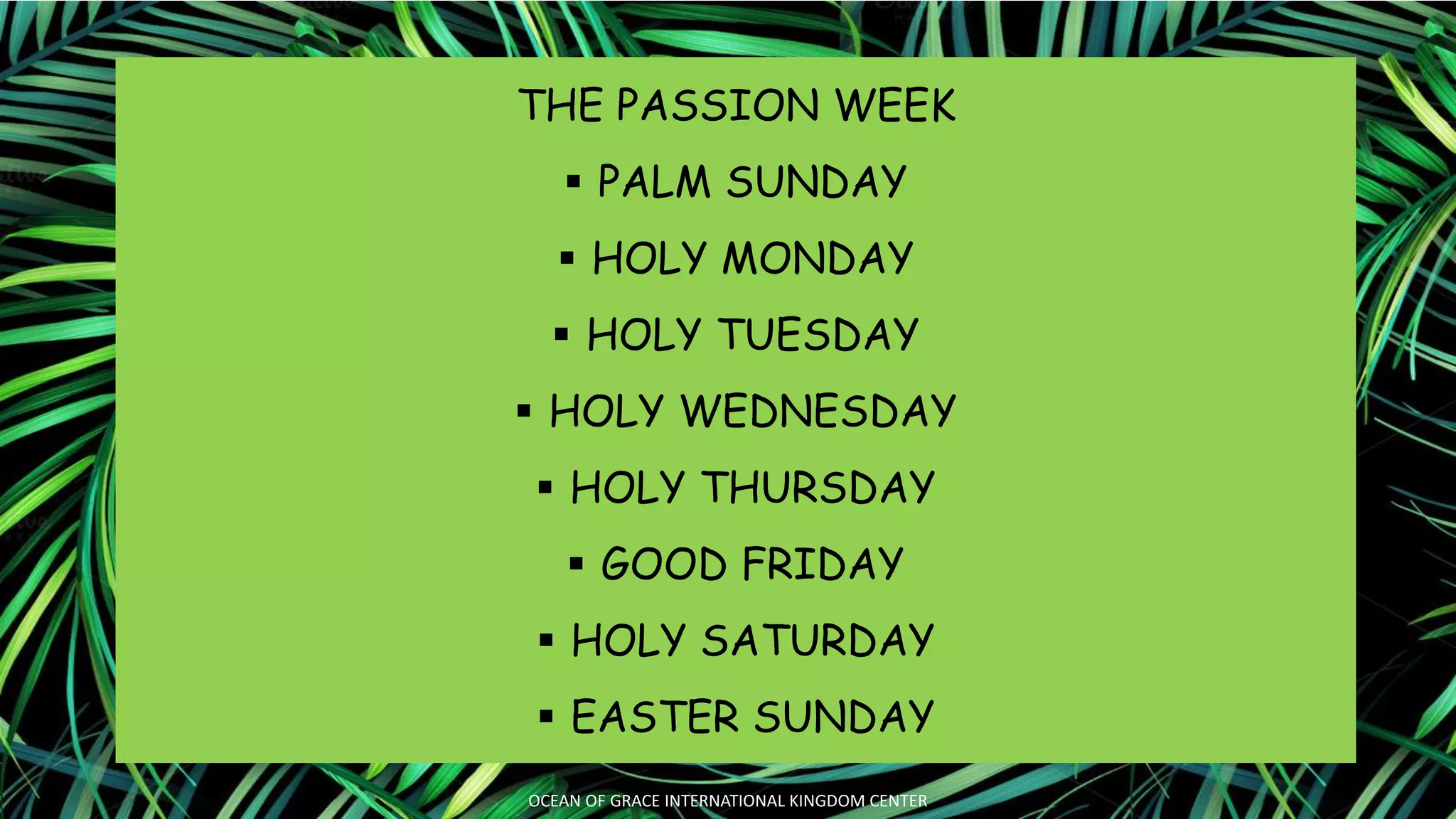 The Passion Week of Jesus | PDF