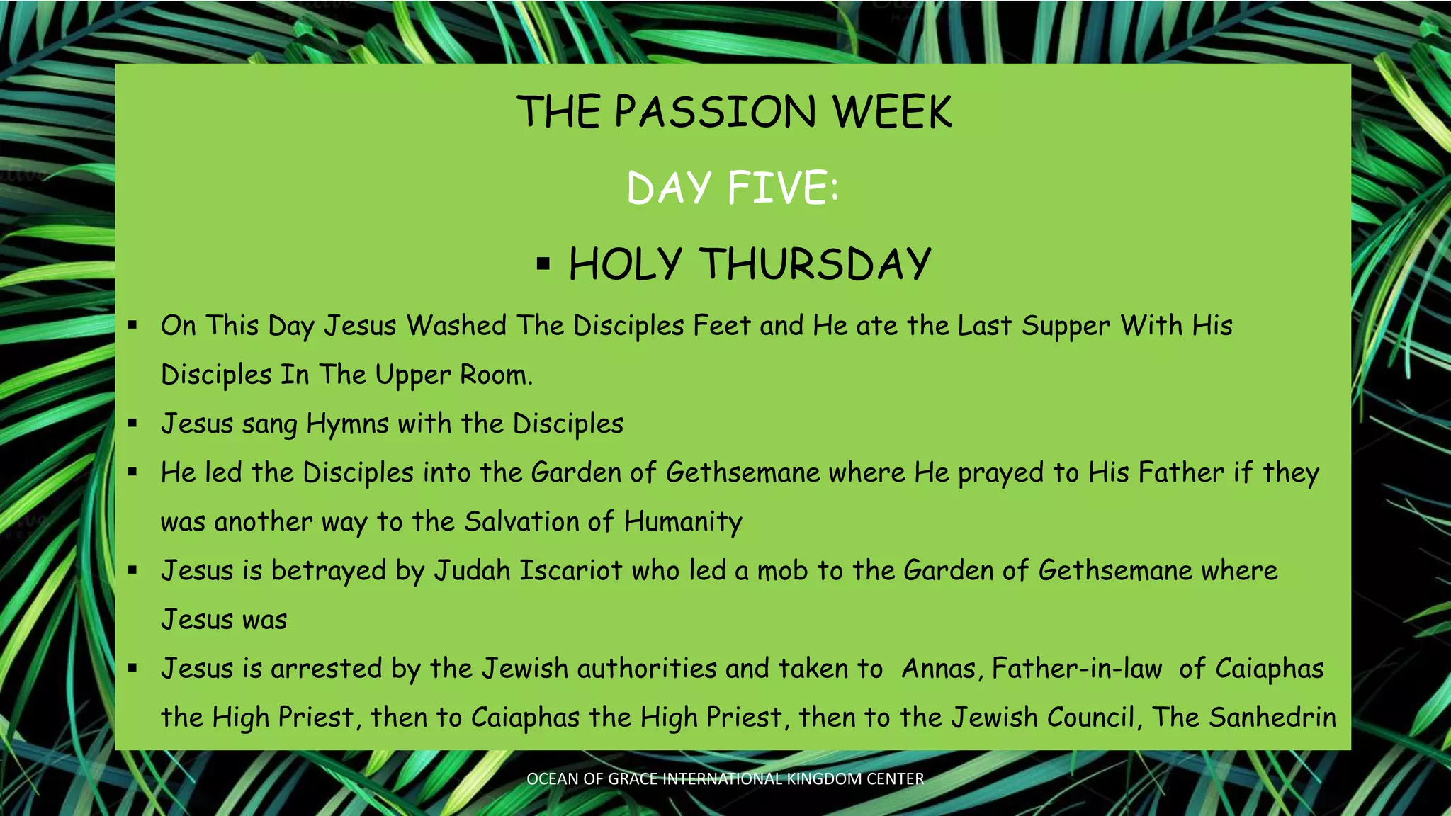 The Passion Week of Jesus | PDF